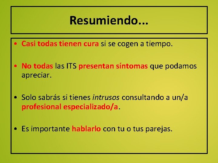 LAS ITS Mecanismos de transmisin y prevencin ADVERTENCIA