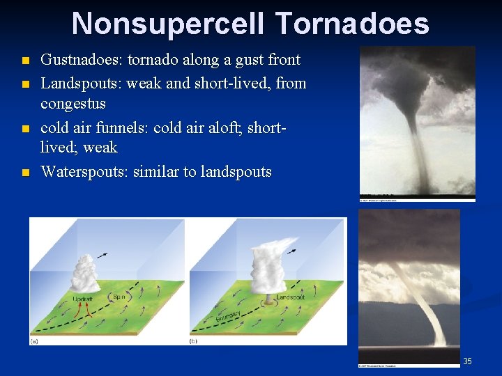 Chapter 10 Thunderstorms and Tornadoes Thunderstorms n Tornadoes