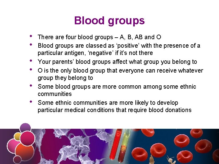 Parts of the blood Blood is the fluid