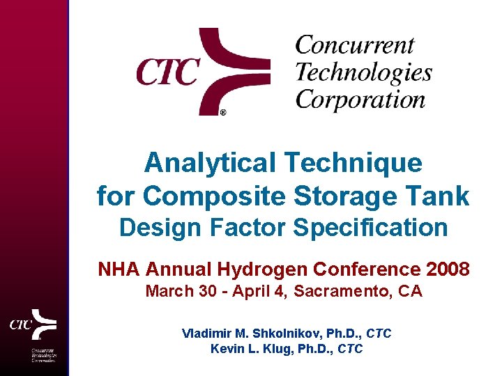 Analytical Technique for Composite Storage Tank Design Factor