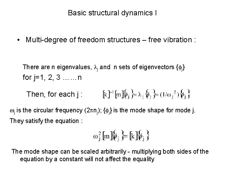 Wind loading and structural response Lecture 11 Dr