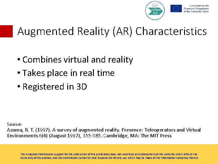 Augmented Reality AR and Virtual Reality VR for