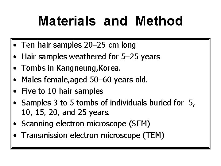 Ultramicroscopic observations on morphological changes in hair during