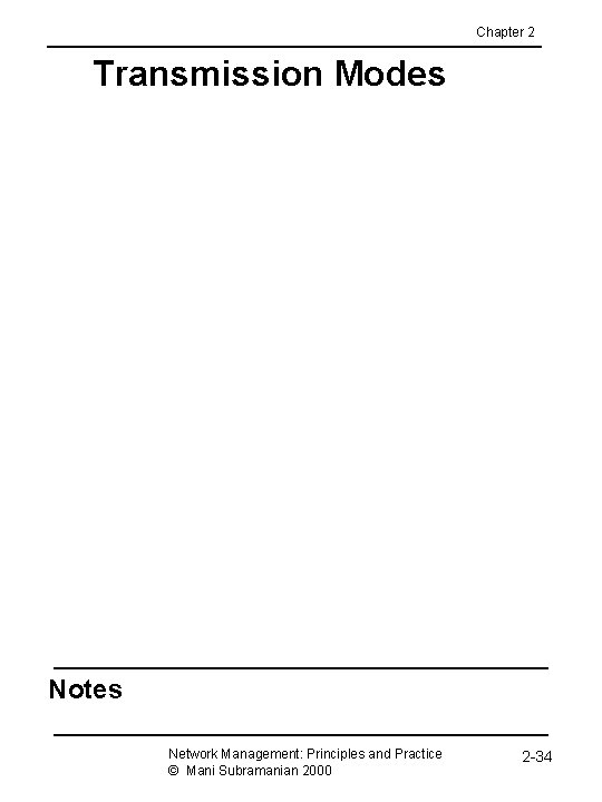 Chapter 2 Computer Network Technology Network Management Principles