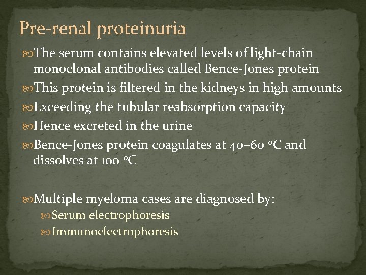 Chemical Examination of Urine Renal Block 1 Lecture