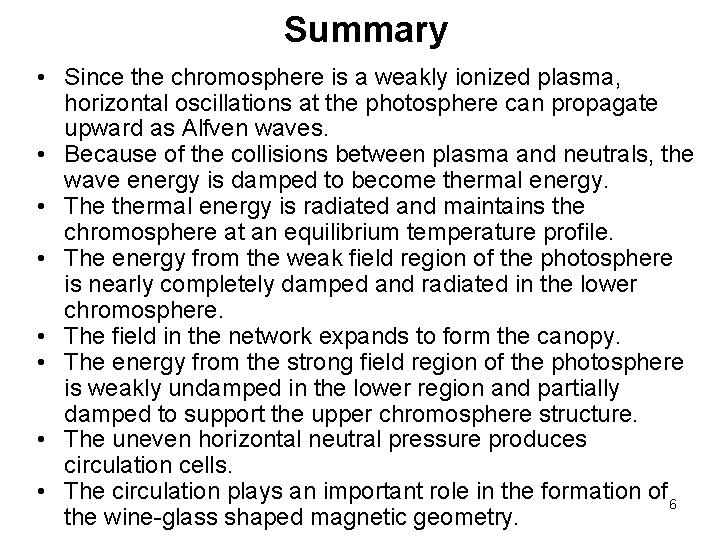 A Model of the Chromosphere Structure and Internal