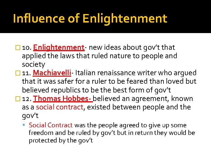 Influence on American Colonial Government The Foundations of