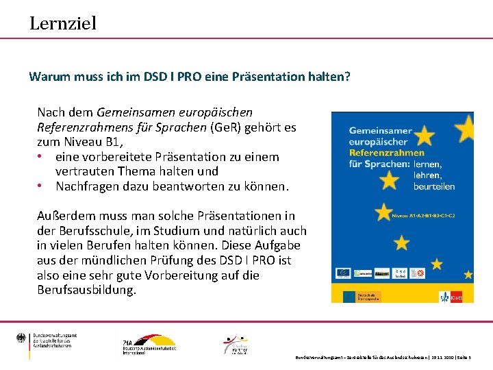 Die Prsentation im DSD I PRO Tipps und