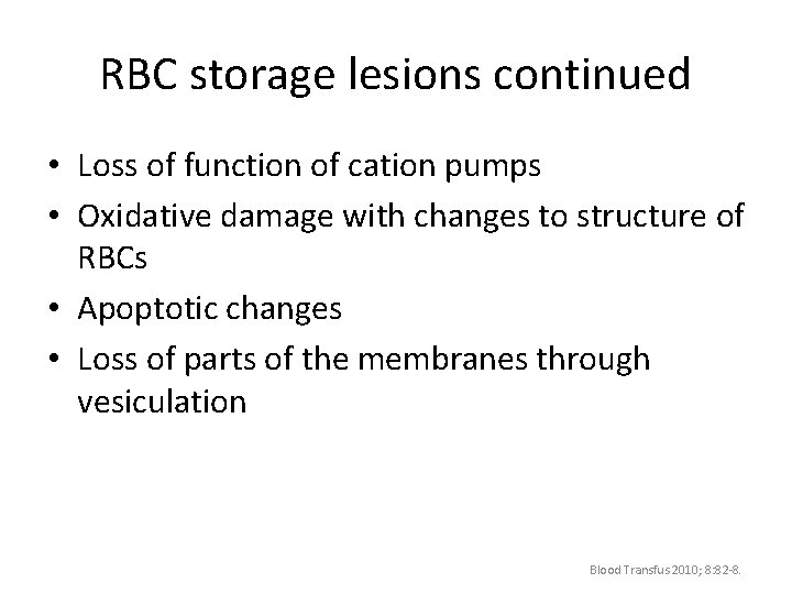 Additive solutions for RBC storage AS1 AS3 AS5