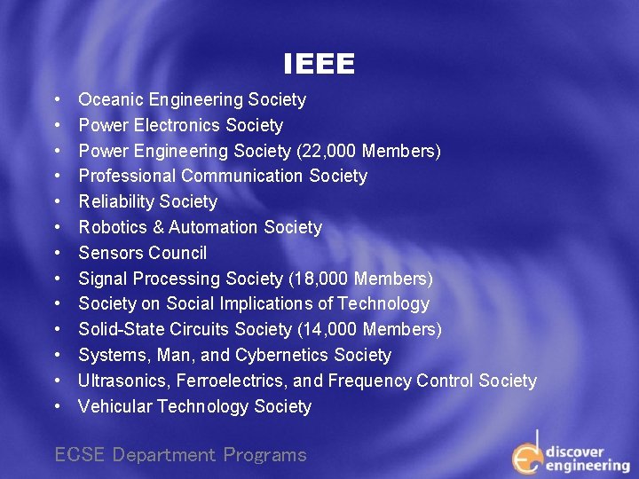 ECSE Department Programs Electrical Computer and Systems Engineering