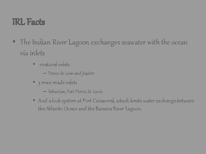 Indian River Lagoon Ecology What is a lagoon