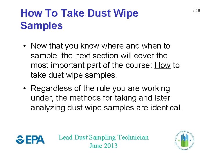 3 1 Chapter 3 Lead Dust Wipe Sampling