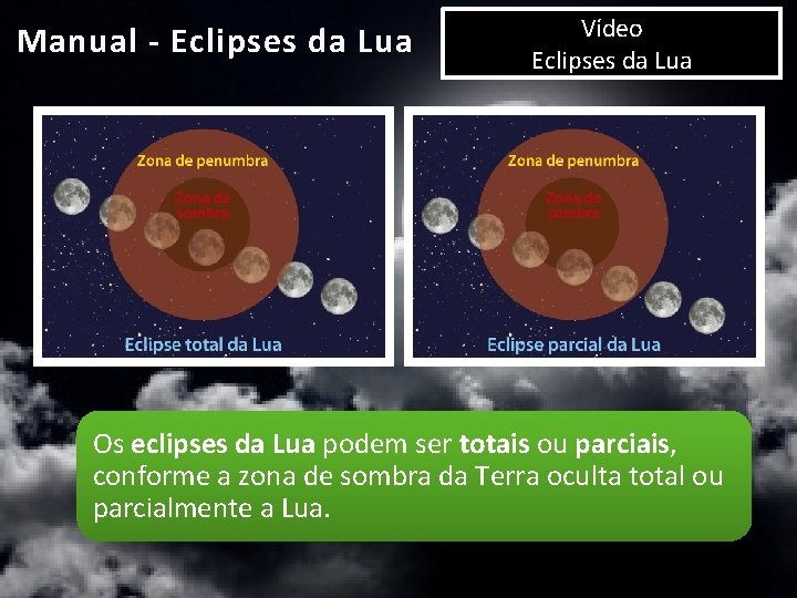 Vdeo Movimentos e fases da Lua O planeta