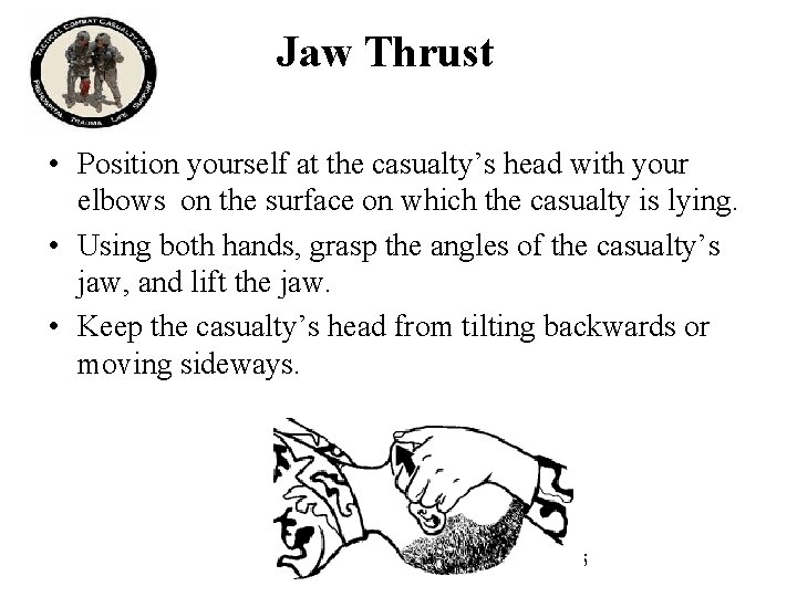 Tactical Combat Casualty Care for All Combatants Airway