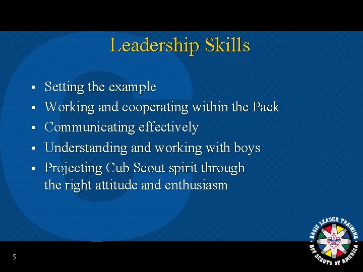 Welcome to Cub Scout Leader Training 1 Your