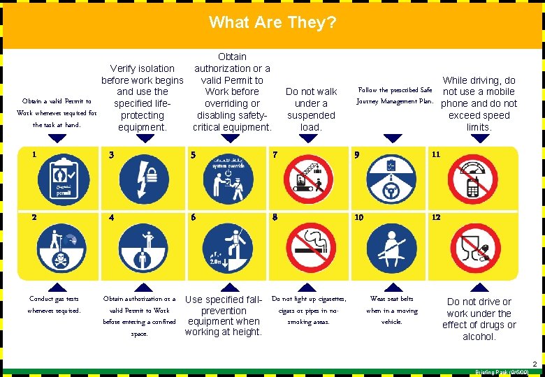 The LifeSaving Rules 1 Briefing Pack 9509 What
