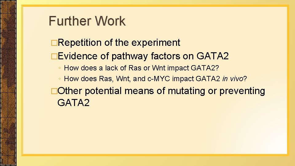cMYCs role on methylation of the GATA 2