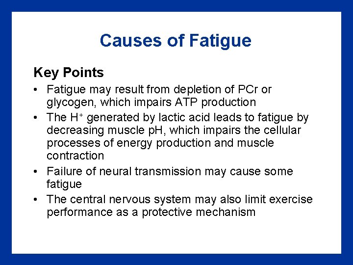 chapter 4 Energy Expenditure and Fatigue Learning Objectives