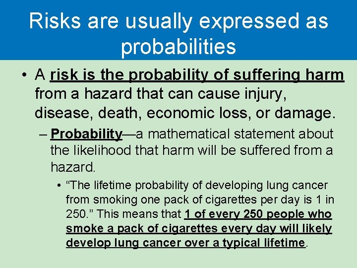 Environmental Hazards and Human Health Chapter 14 Section