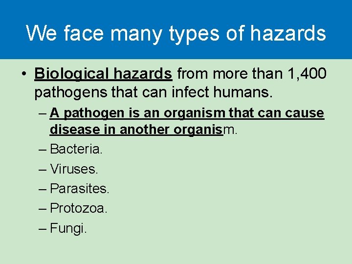 Environmental Hazards and Human Health Chapter 14 Section