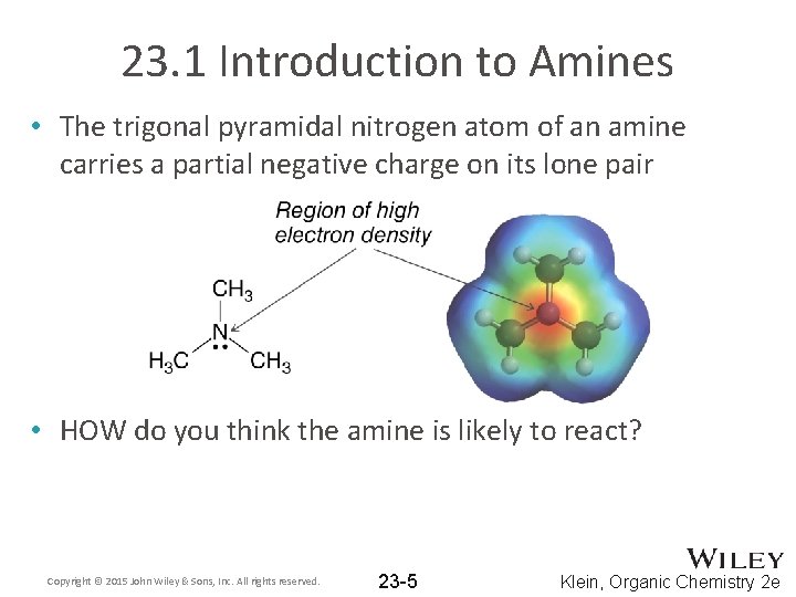 Organic Chemistry Second Edition David Klein Chapter 23