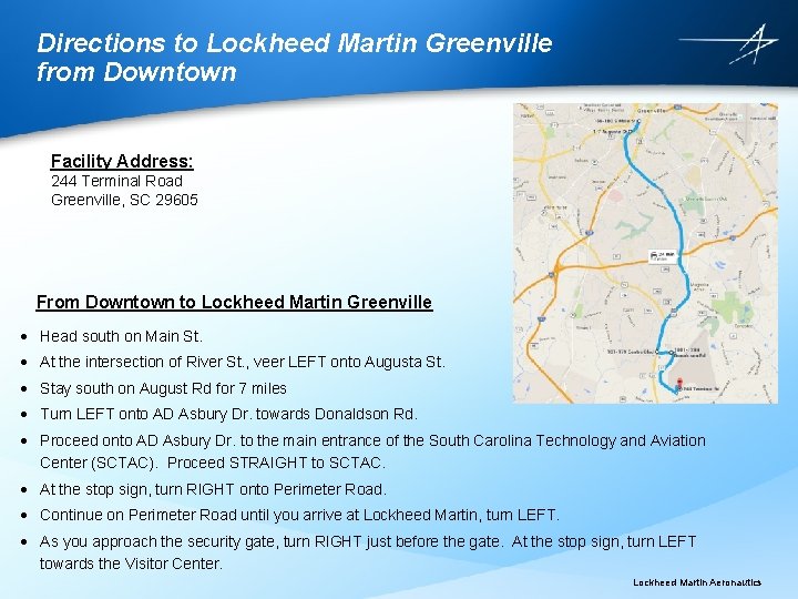 Visitor Information Date of Overview Here Lockheed Martin
