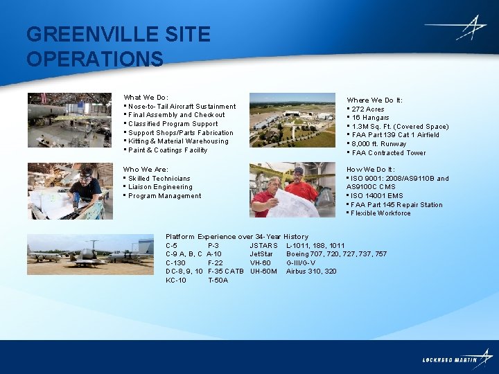 Visitor Information Date of Overview Here Lockheed Martin