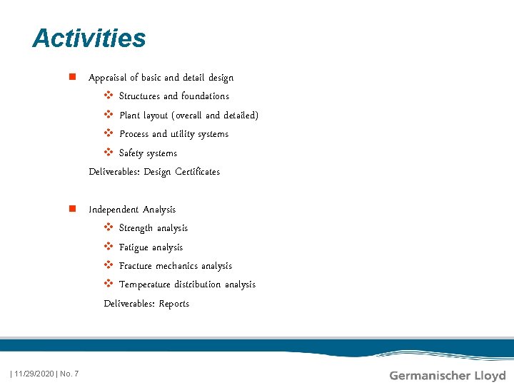 Certification of Oil Gas Installations Mechanical Integrity of