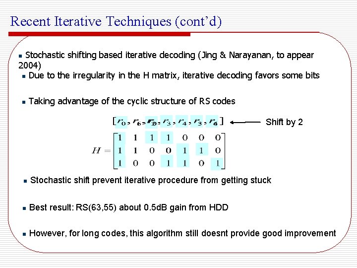 Soft Decision Decoding of RS Codes Using Adaptive