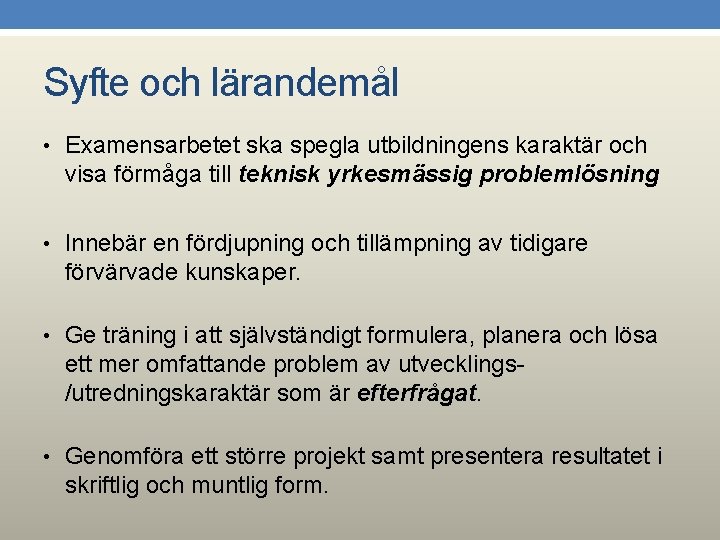 EXAMENSARBETE DEGREE PROJECT 15 HP Byggingenjrsprogrammet och ...