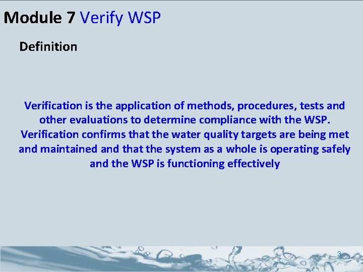 1 Module 7 Verify WSP Session structure Definition