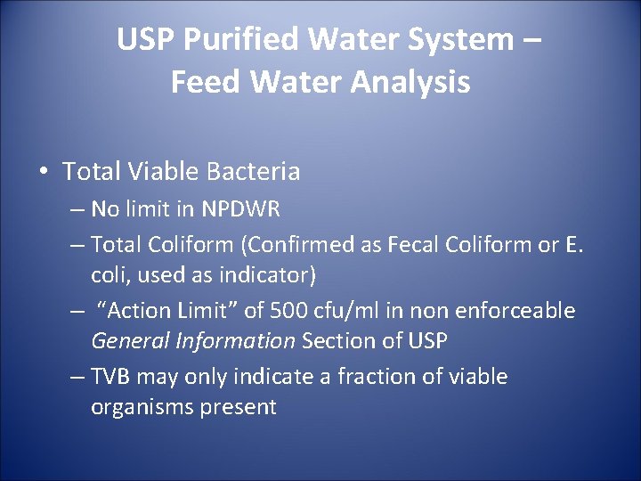 Design and Construction of USP Purified Water Systems