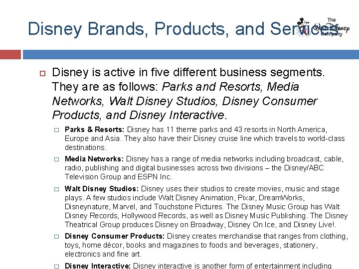 THE BEST PRACTICES OF THE WALT DISNEY COMPANY