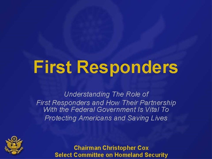 First Responders Understanding The Role of First Responders