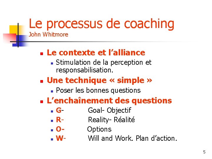 COACHING ma boite outils Chantal FELDMAN DESU 2004