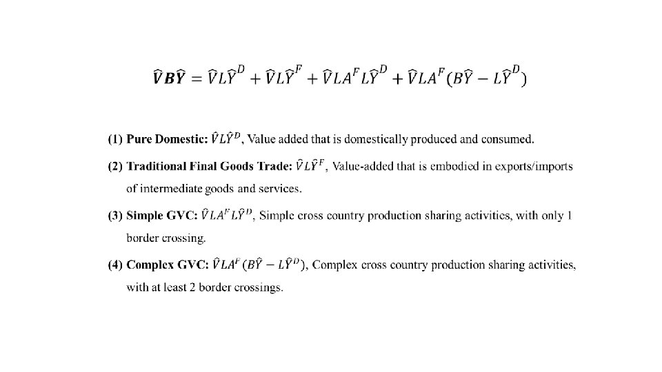 Measures of Participation in Global Value Chains and
