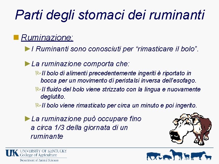 Fisiologia digestiva degli animali in allevamento Dr Richard