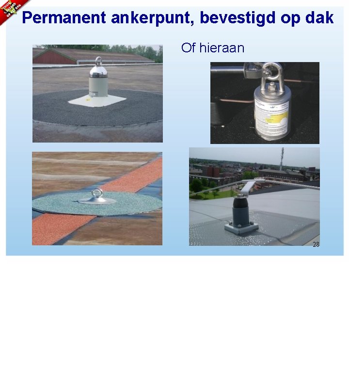 TOOLBOX AANGELIJND WERKEN OP PLATTE DAKEN BIJ KORTDURENDE