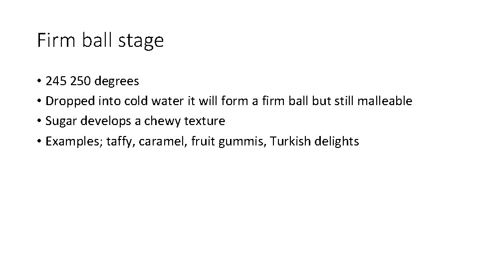 Stages of Sugar Soft to hard Thread Stage