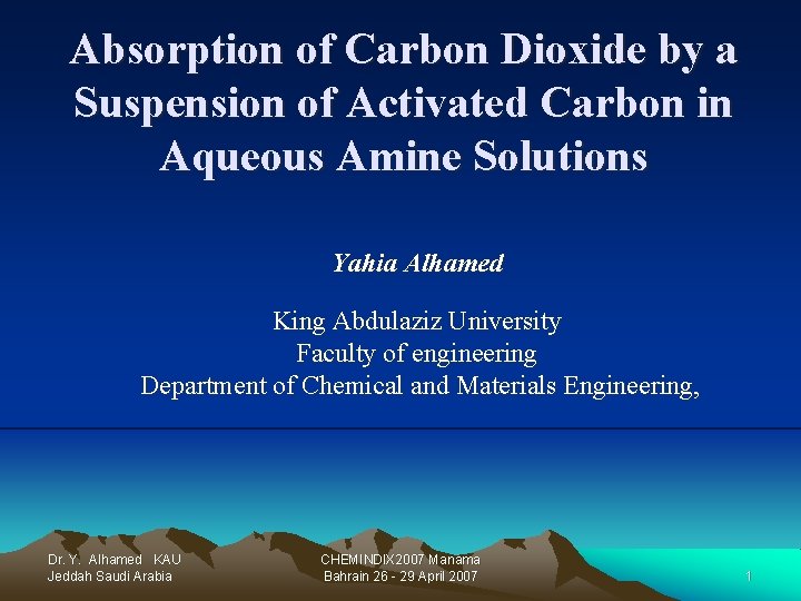 Absorption of Carbon Dioxide by a Suspension of