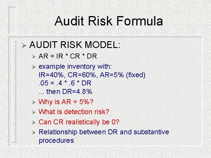 Chapter 1 Auditing Assurance and Internal Control Hall