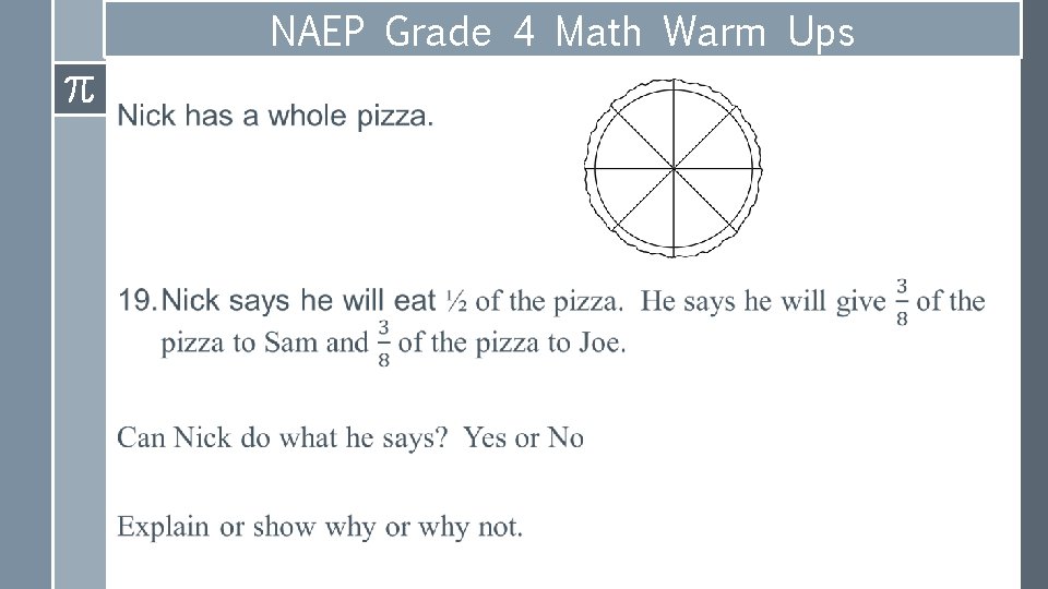 NAEP Grade 4 Mathematics Warm Ups NAEP Grade