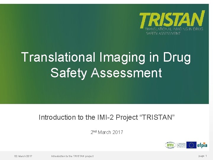 Translational Imaging in Drug Safety Assessment Introduction to