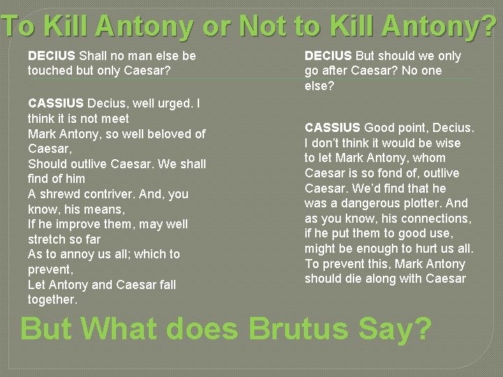 The Tragedy of Julius Caesar Act II Vocabulary