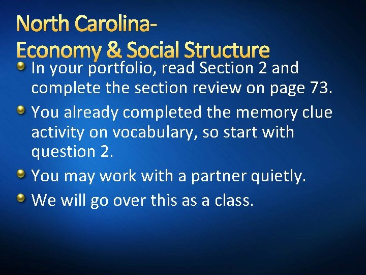 The Economy and Social Structure of Colonial North