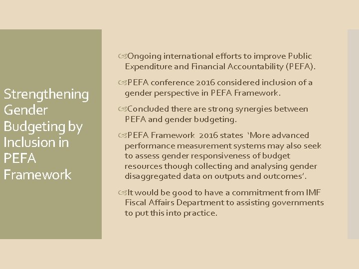 The Origins and Future of Gender Budgeting Diane