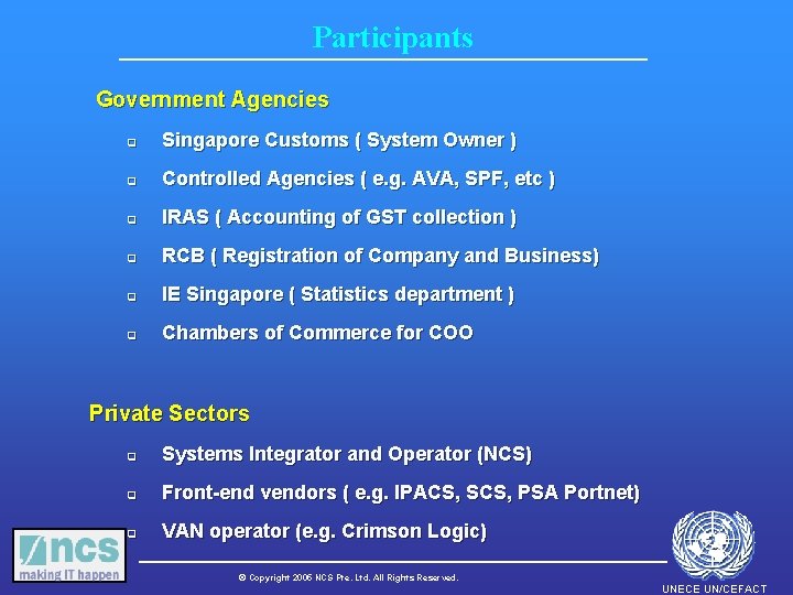 Single Window Development and Implementation Experience of Singapore