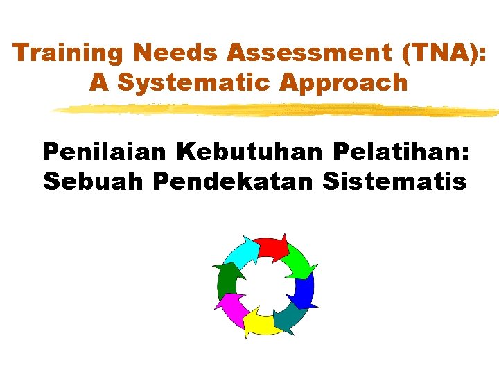 Training Needs Assessment TNA A Systematic Approach Penilaian