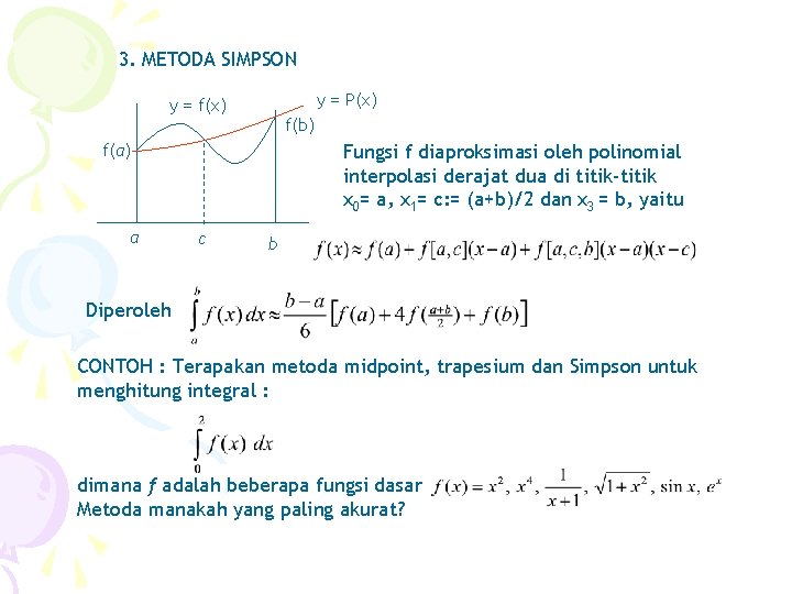 INTEGRASI DAN DIFERENSIASI NUMERIK 1 2 APROKSIMASI DERIVATIF