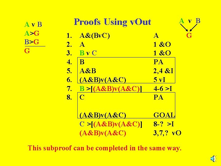Proofs Using v Out 1 V v V